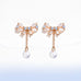 Mini Bow Dew Drop Earrings – Girls Crew