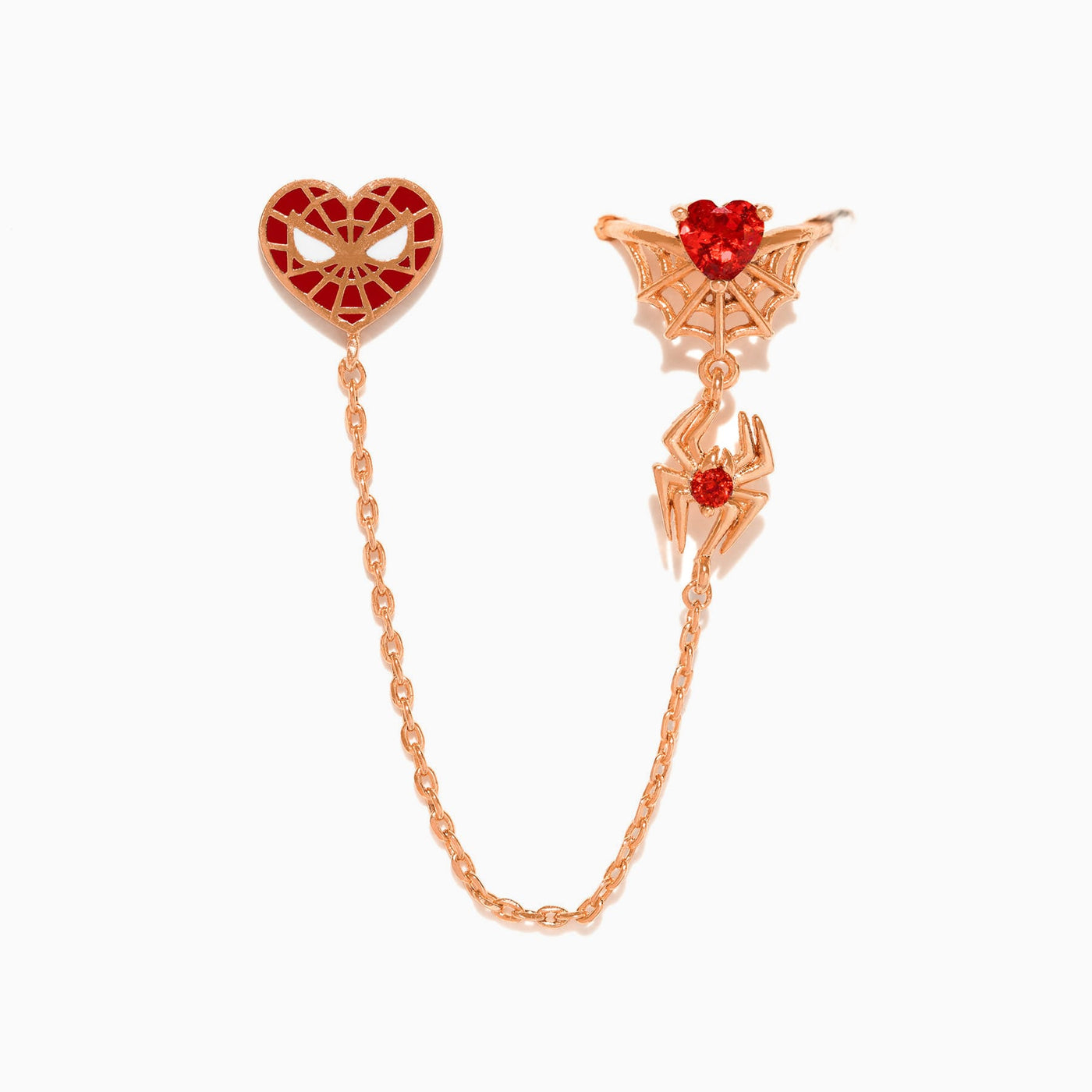 Marvel's Spider-Man Web of Love Ear Cuff + Stud – Girls Crew