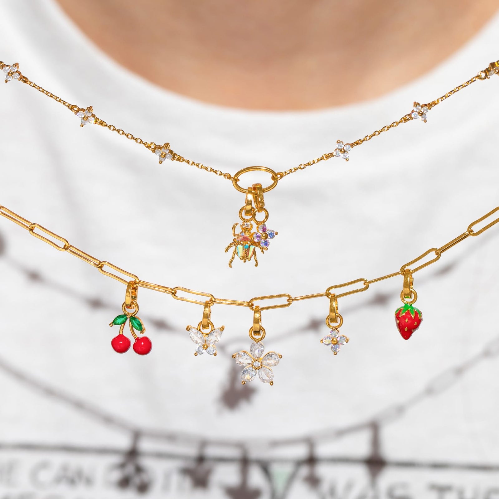 Shimmer Blossom Necklace for Charms – Girls Crew