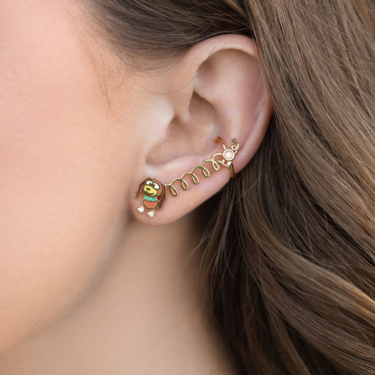 Pixar Toy Story Slinky Dog Stud + Ear Cuff – Girls Crew