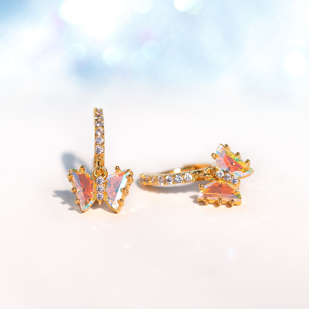 Iridescent Flutter Love Hoops – Girls Crew