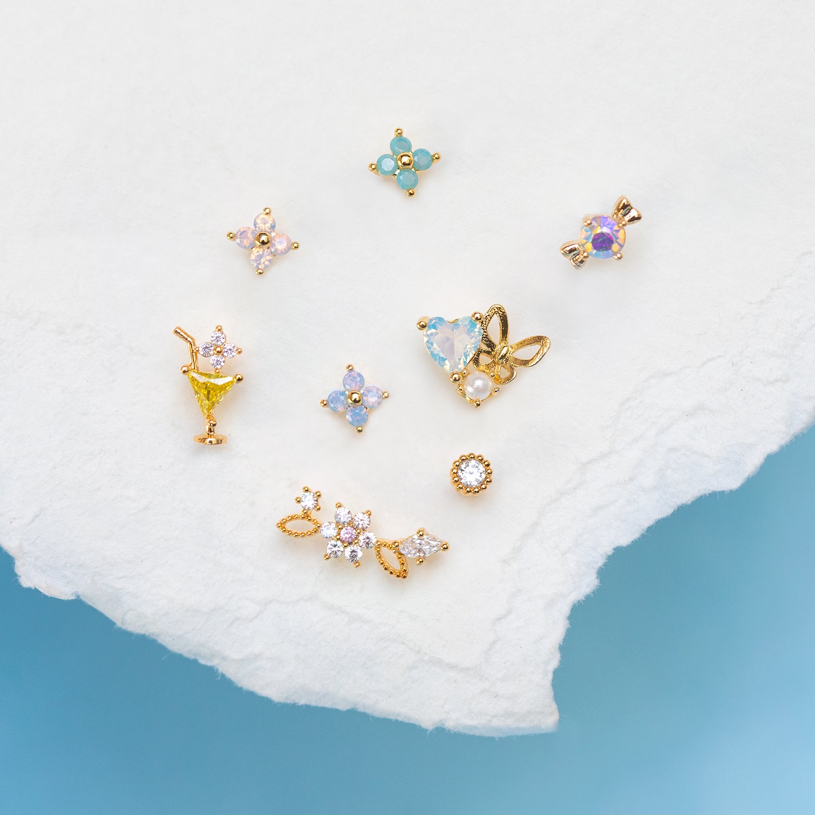 Sparkle Flower Piercing Style Earring – Girls Crew