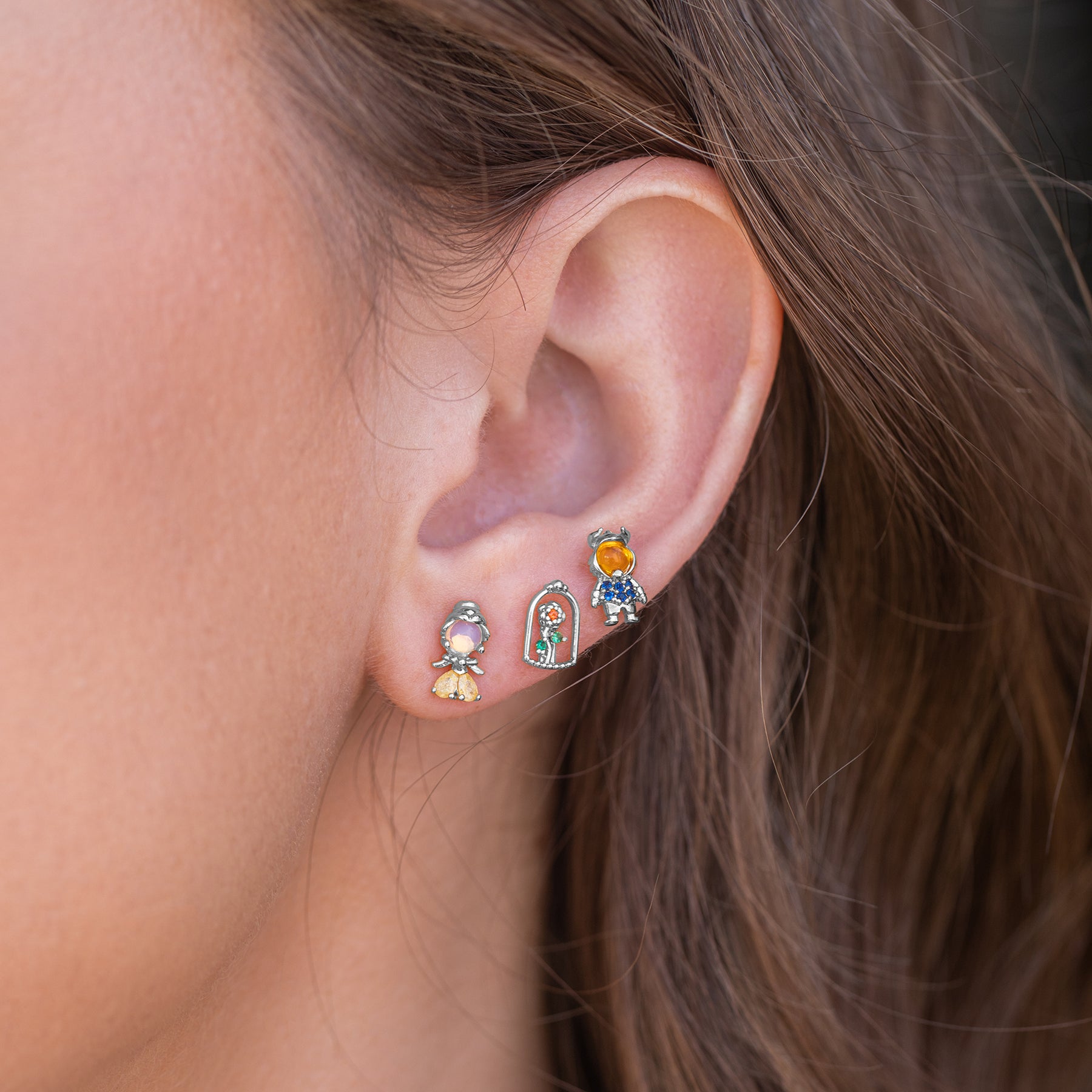 Disney Princess Beauty and the Beast Earring Set – Girls Crew